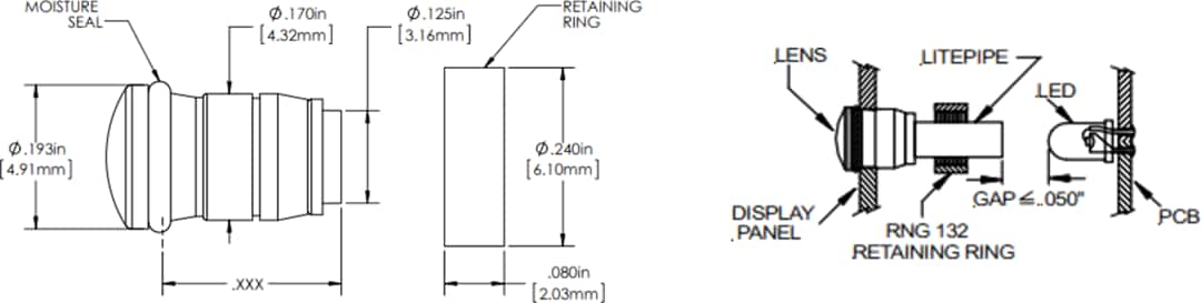 LSS Series Moisture-Sealed Litepipes® - VCC | Mouser