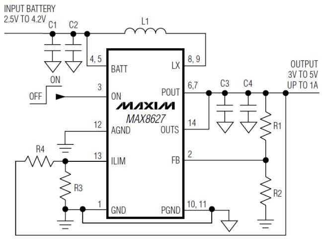 MAX8627 Step-Up Converter - Analog Devices / Maxim Integrated | Mouser