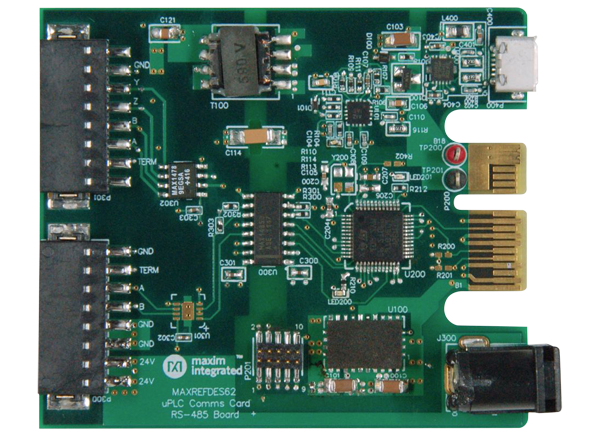 MAXREFDES62 RS-485 Communications Micro PLC Card - Analog Devices / Maxim Integrated | Mouser