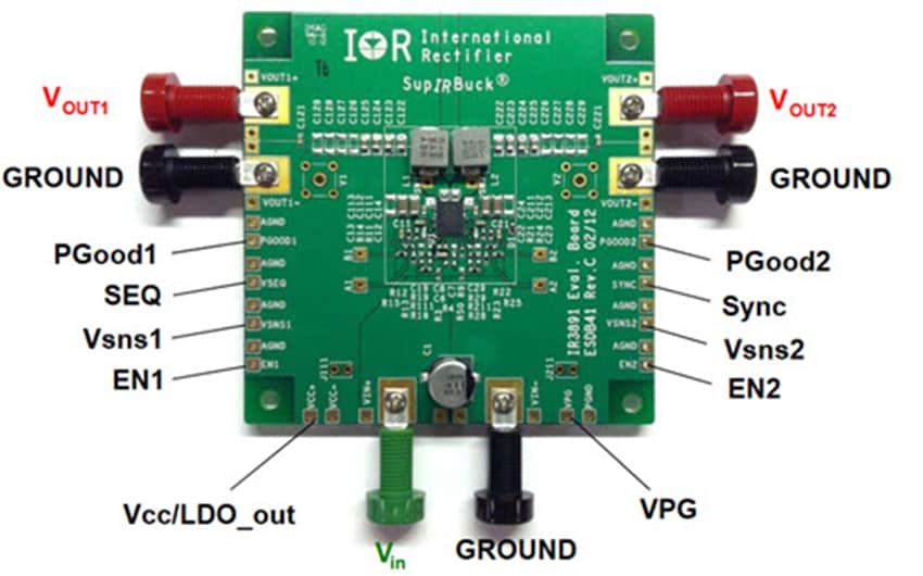 IRDC3891 및 IRDC3892 평가 보드 - Infineon Technologies | Mouser