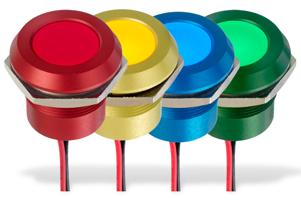 Q22 22mm (.866") Panel Mount LED Indicators - Apem | Mouser