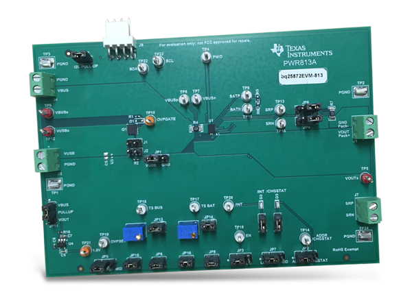 bq25872EVM-813 충전기 EVM(평가 모듈) - TI | Mouser