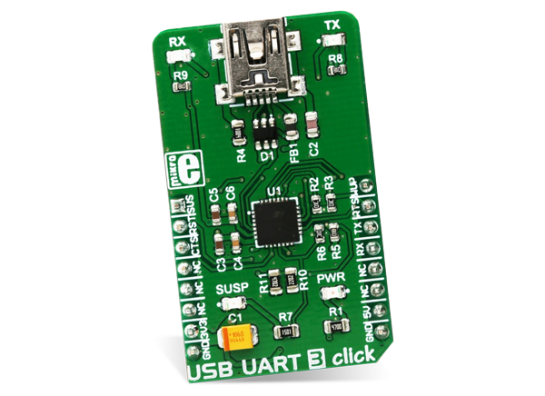 MIKROE-3063 USB UART 3 click - Mikroe | Mouser