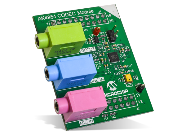 AK4954 PIC32 오디오 코덱 도터 카드 - Microchip Technology | Mouser