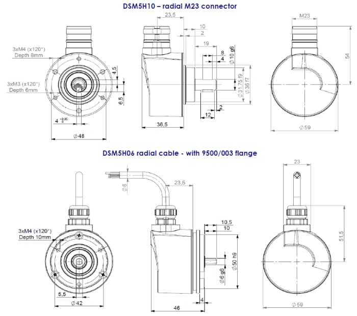 DSM5H Incremental Encoders - BEI Sensors / Sensata | Mouser