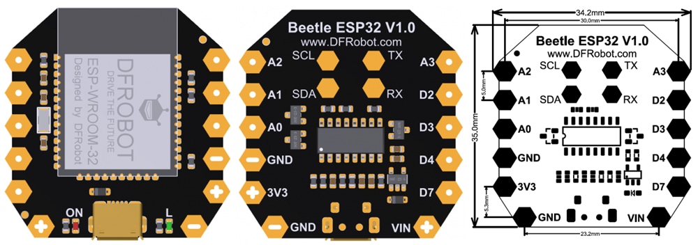 DFR0575 Beetle Series ESP32 Microcontroller - DFRobot | Mouser