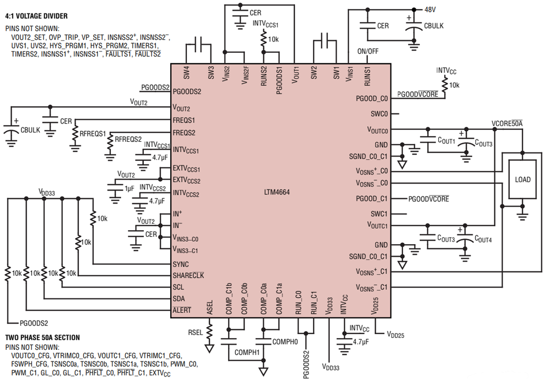 LTM4664 Step-Down µModule Regulator - ADI | Mouser