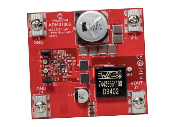 MIC2128 고전력 평가 보드(ADM01006) - Microchip Technology | Mouser