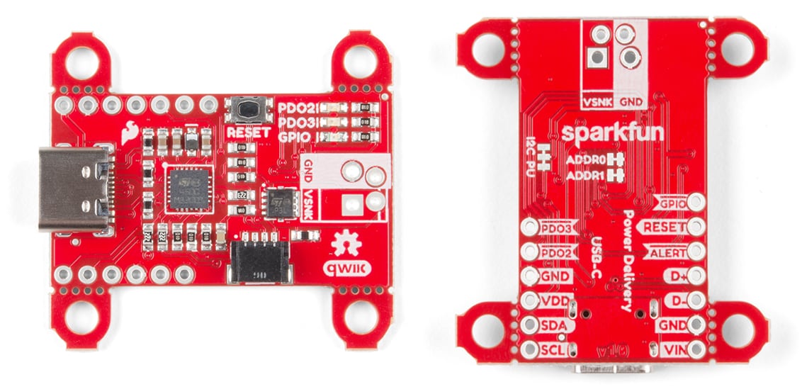 Qwiic USB-C Power Delivery Board - SparkFun | Mouser