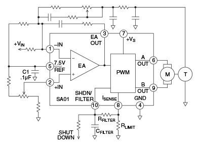 SA01 PWM Amplifier with Programmable Current Limit - Apex Microtechnology | Mouser