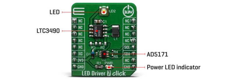 LED Driver 7 Click - Mikroe | Mouser