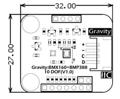Gravity: BMX160+BMP388 10 DOF Sensor - DFRobot | Mouser
