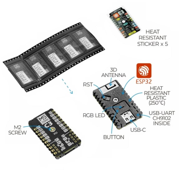 M5Stamp C3 5-Piece Set - M5Stack | Mouser