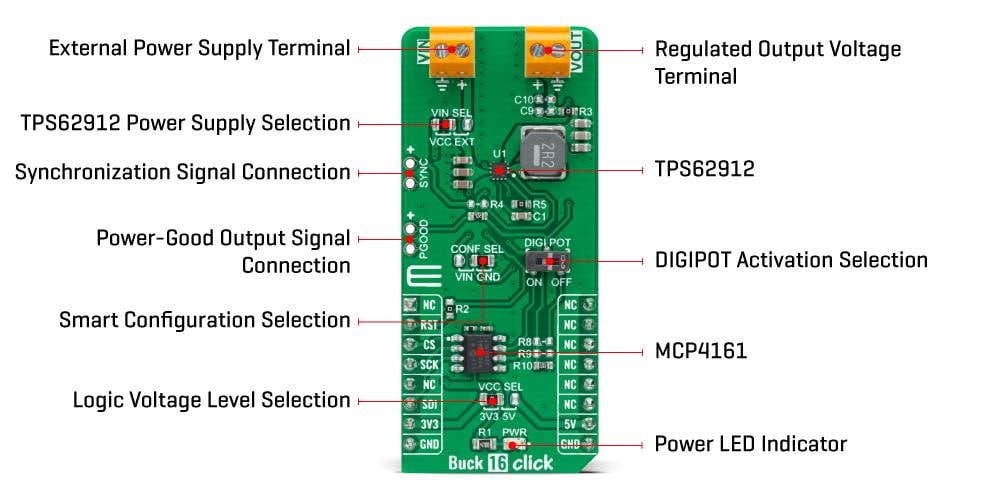 Buck 16 Click - Mikroe | Mouser