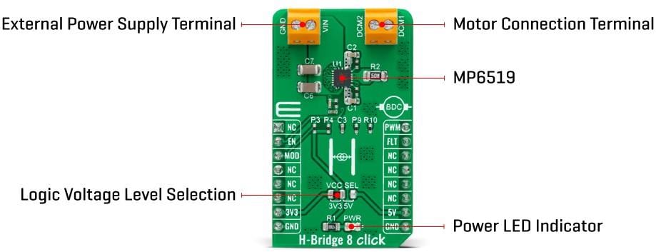 H-Bridge 8 Click - Mikroe | Mouser