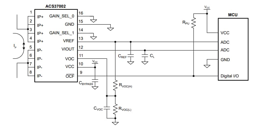 ACS37002 400kHz 고정밀 전류 센서 IC - Allegro MicroSystems | Mouser