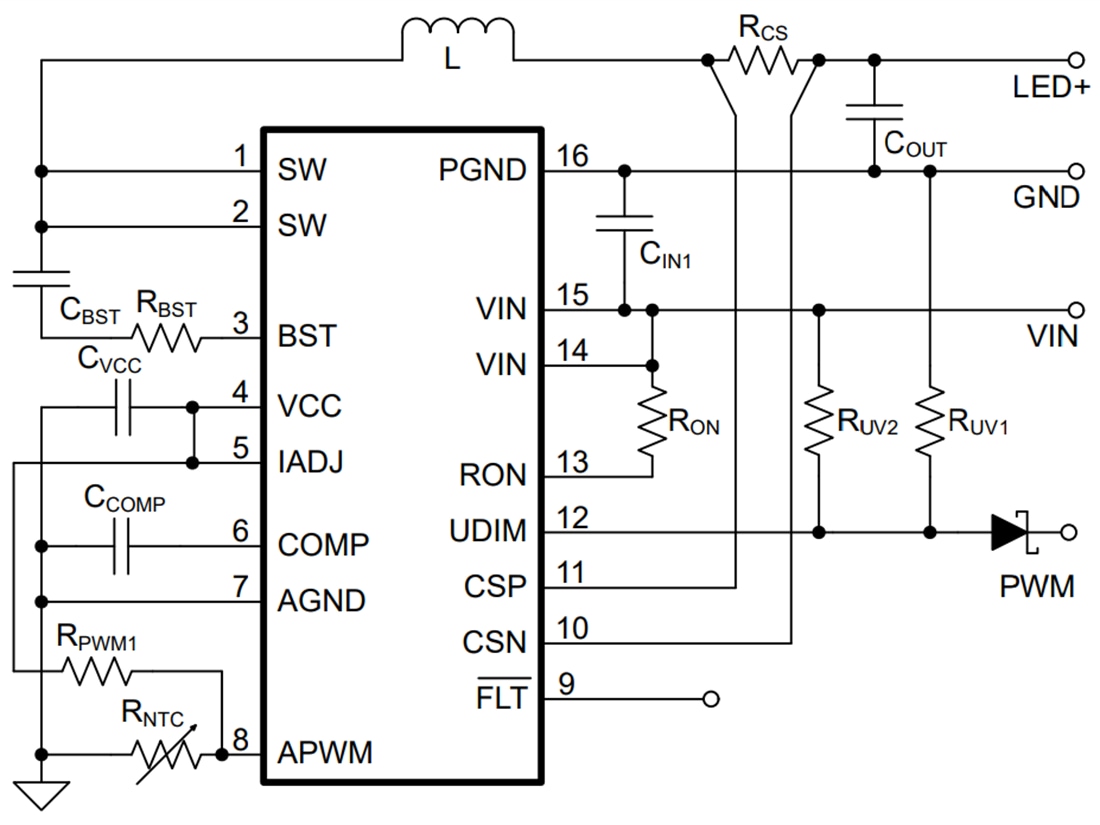 TPS92643-Q1 벅 적외선 LED 드라이버 - TI | Mouser