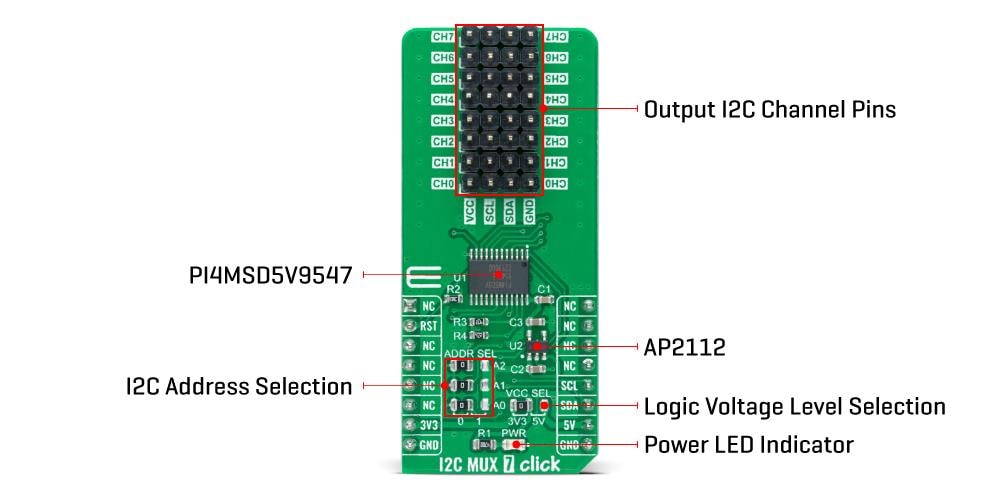 I2C MUX 7 Click - Mikroe | Mouser