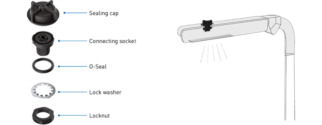 47.121 Smart Lighting Receptacle - BJB | Mouser