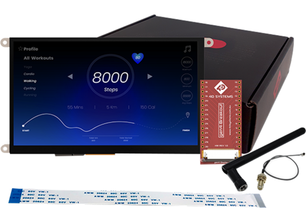 ESP32 SoC Powered 2.4" to 9.0" Smart Display Kits - 4D Systems | Mouser