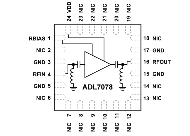 ADL7078 저잡음 증폭기 - ADI | Mouser