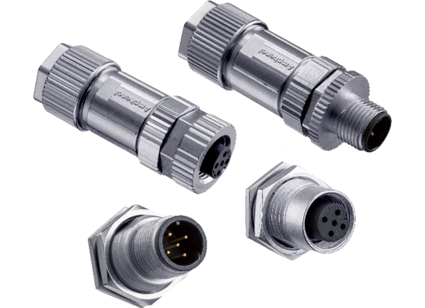헤비 듀티 M12(HDM12) 커넥터 - Amphenol LTW | Mouser