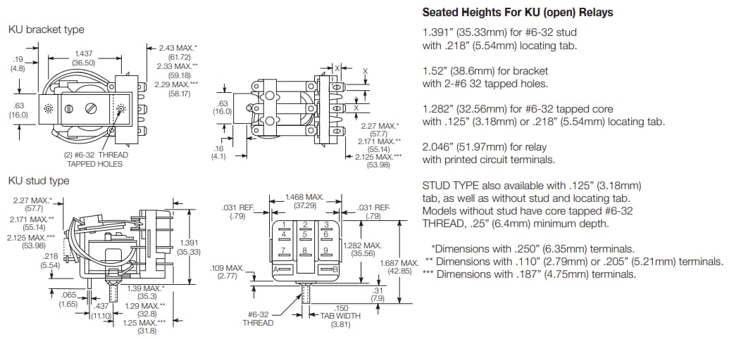 KUP Series Panel Plug-In Relays - TE Connectivity / Potter & Brumfield ...