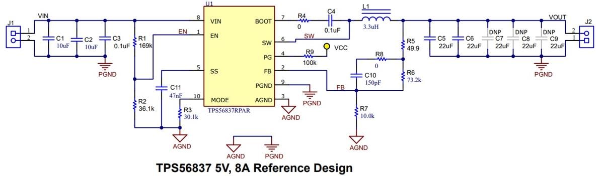 TPS56837 Synchronous Buck Converter - TI | Mouser