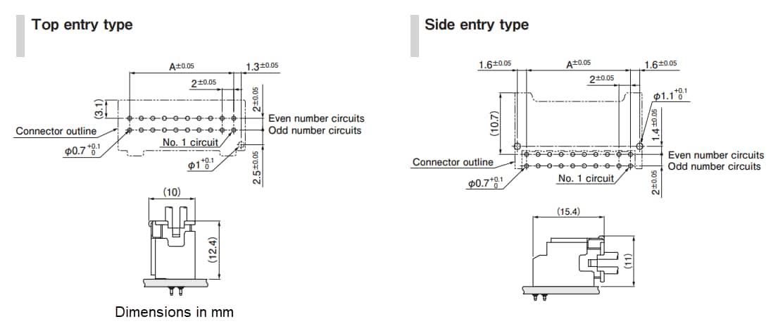 PAD 2mm Pitch Wire-to-Board Connectors - JST Connectors | Mouser