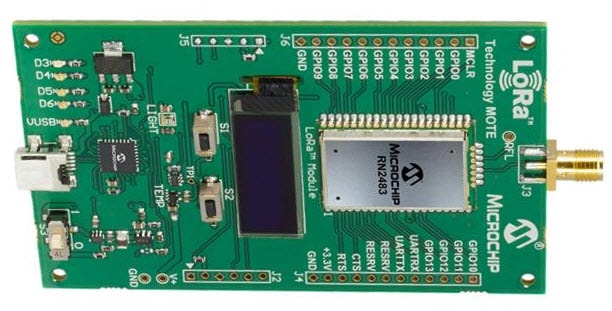 RN2483 LoRa 송수신기 모듈 - Microchip Technology | 마우저