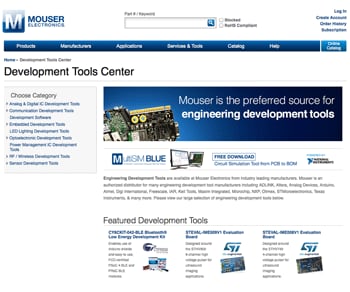 Mouser Empowers ‘Next Great Thing’ with Time-Saving Development Tools Center on Mouser.com