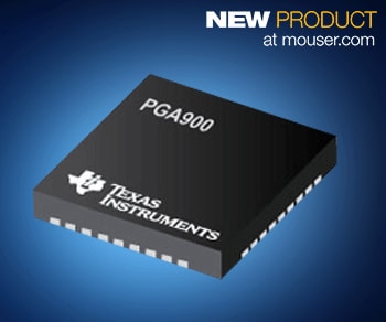 TI PGA900, Now at Mouser, Offers Industry’s Highest Resolution Resistive Sensing Conditioner
